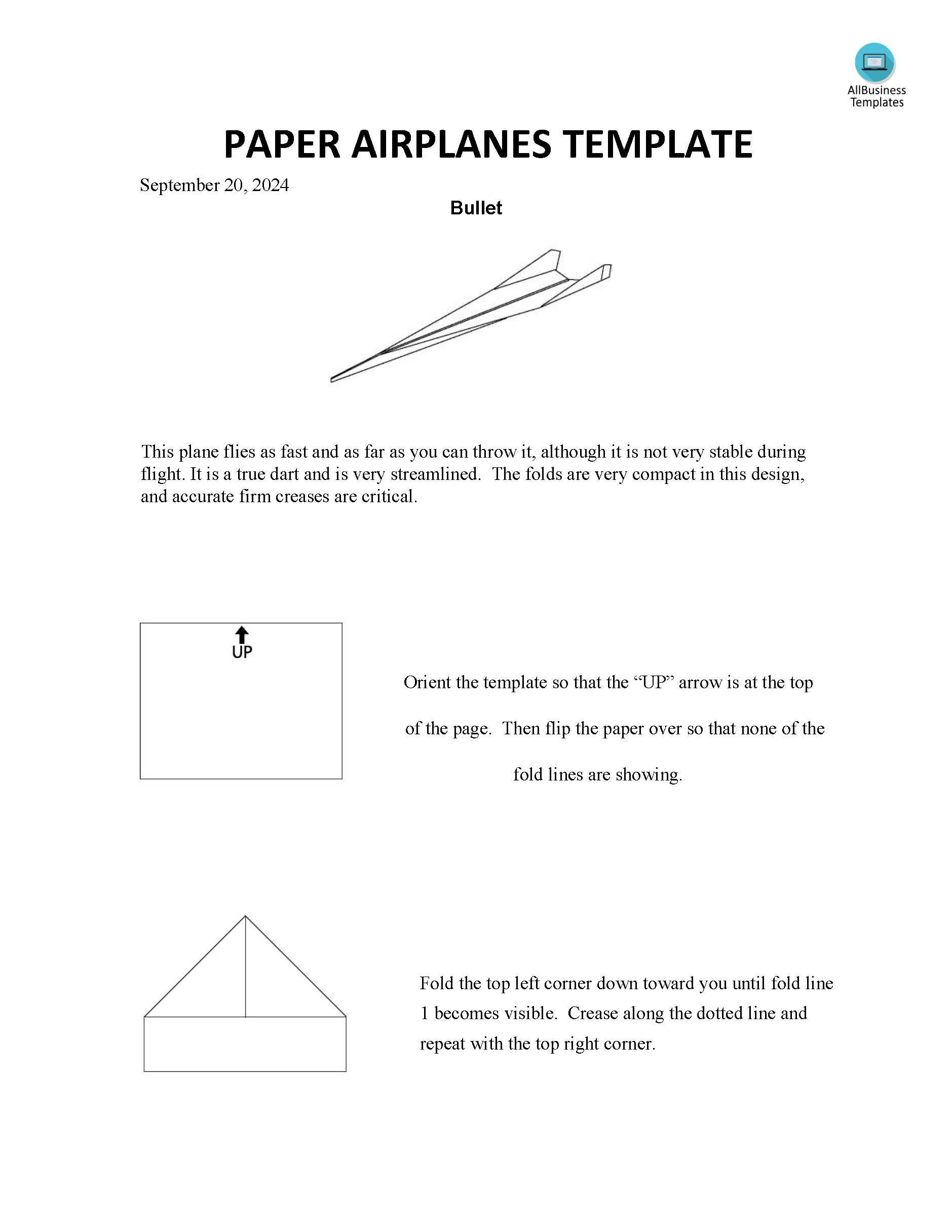Paper Airplanes That Fly | Templates at allbusinesstemplates.com