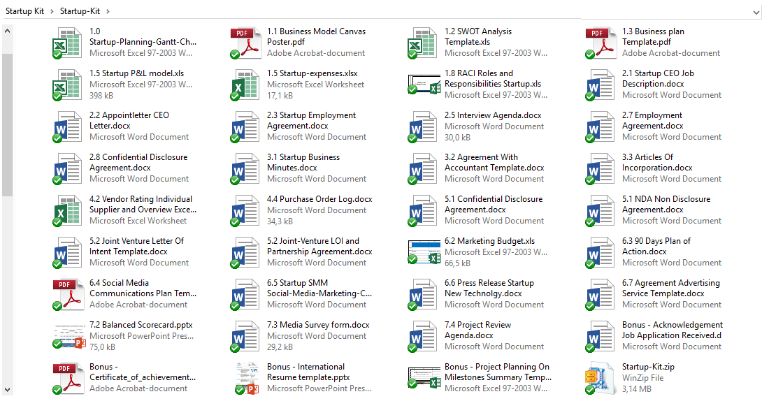 Startup Starter Kit | Templates at allbusinesstemplates.com