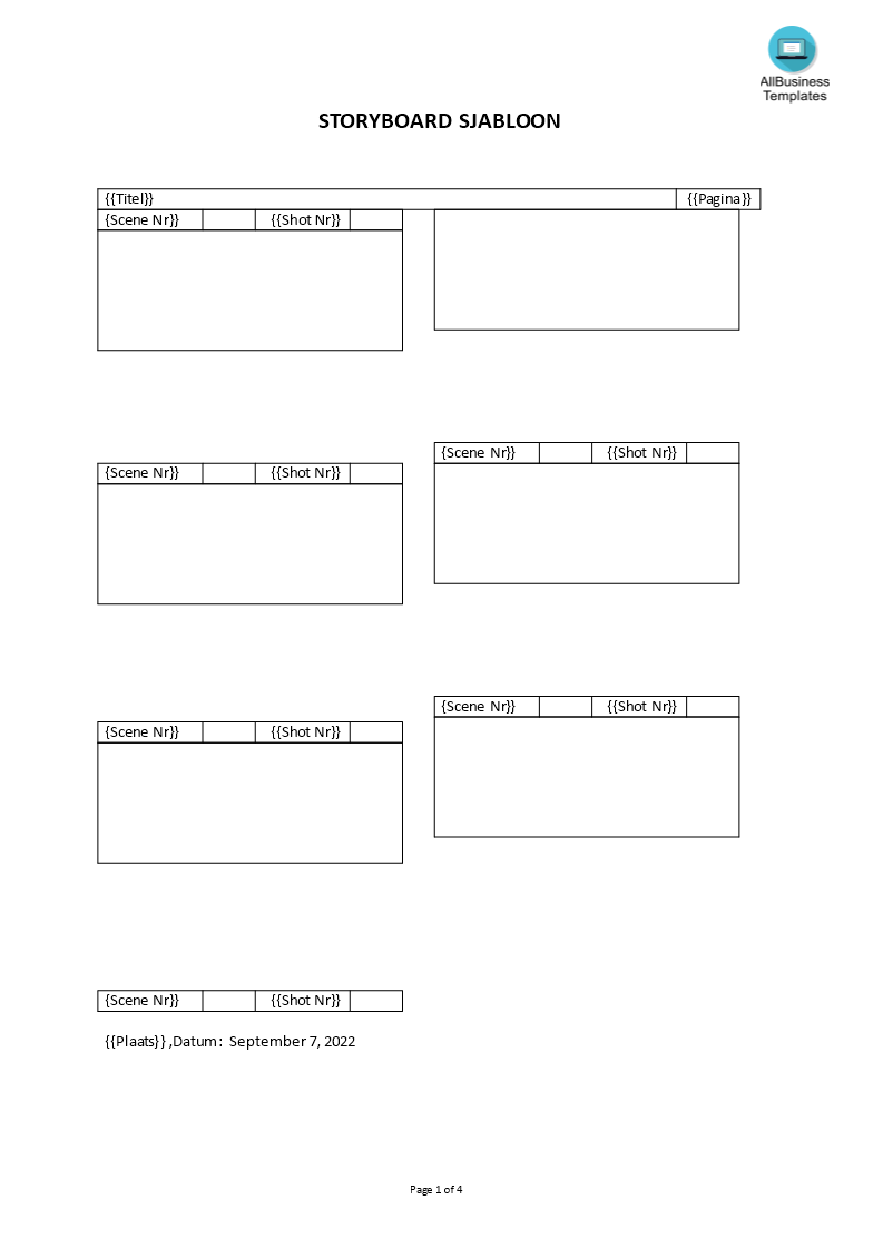 Storyboard Voorbeeld | Templates at allbusinesstemplates.com