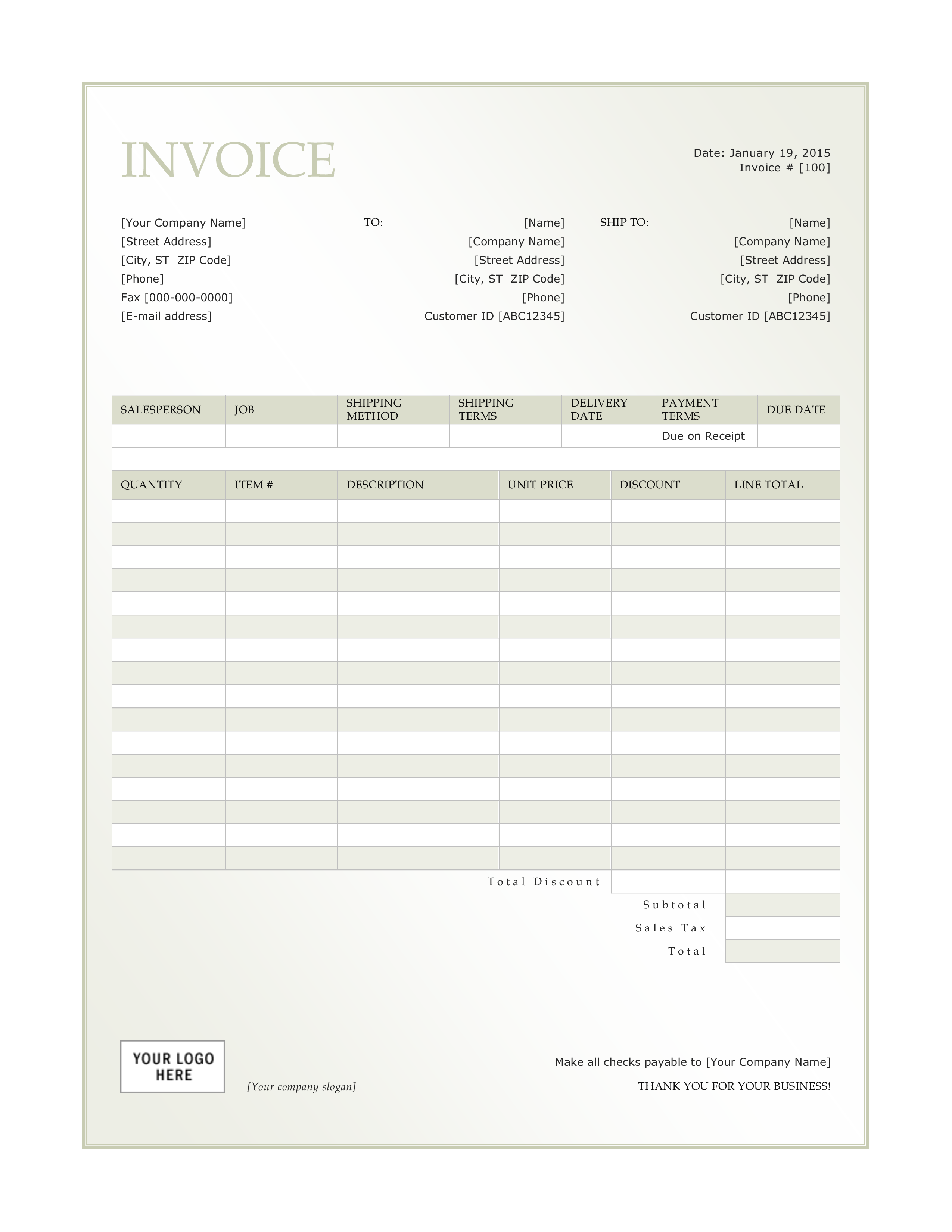General Invoice Format | Templates at allbusinesstemplates.com