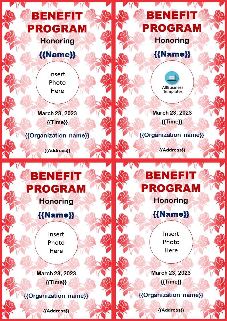 免费 Benefit flyer template | 样本文件在 allbusinesstemplates.com