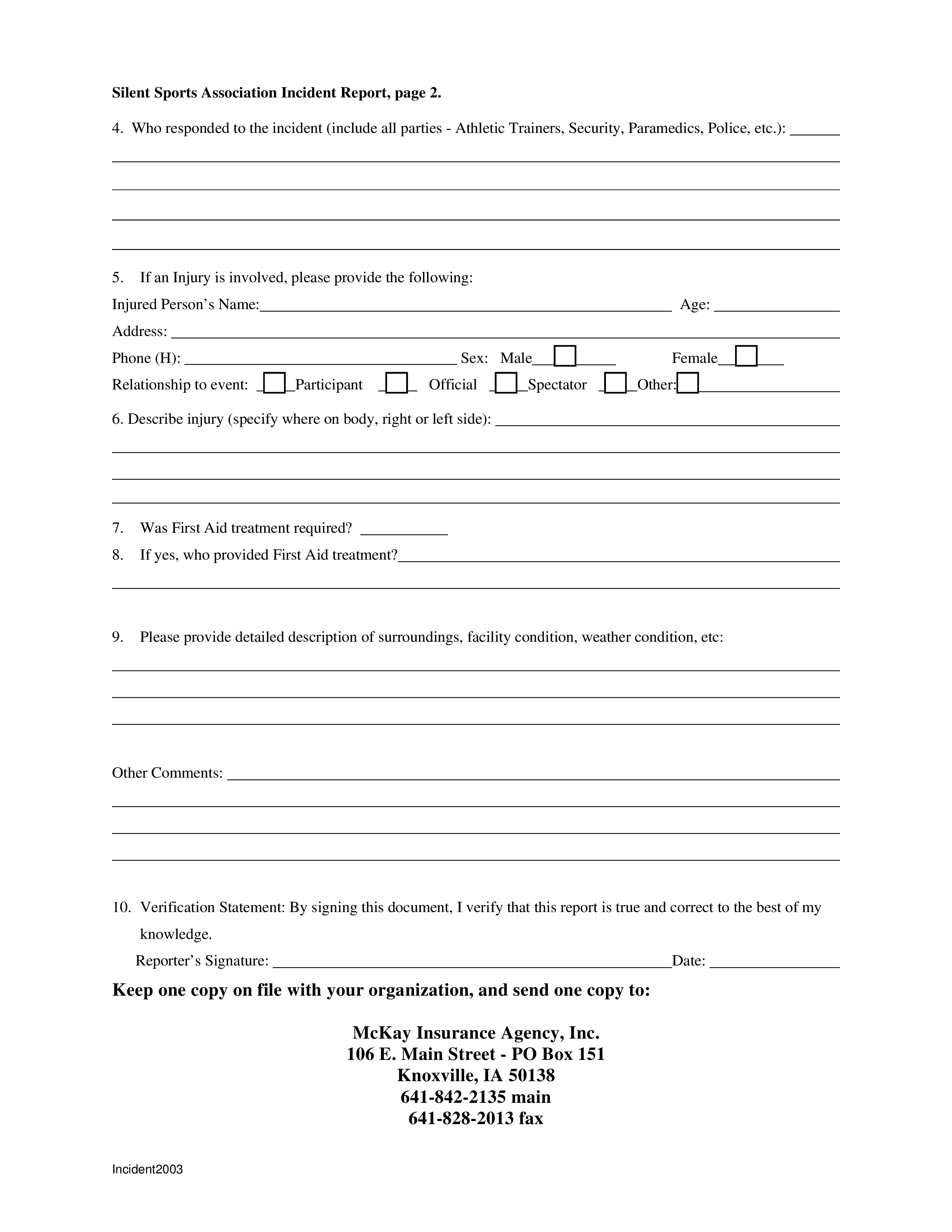 Insurance Incident Report | Templates at allbusinesstemplates.com