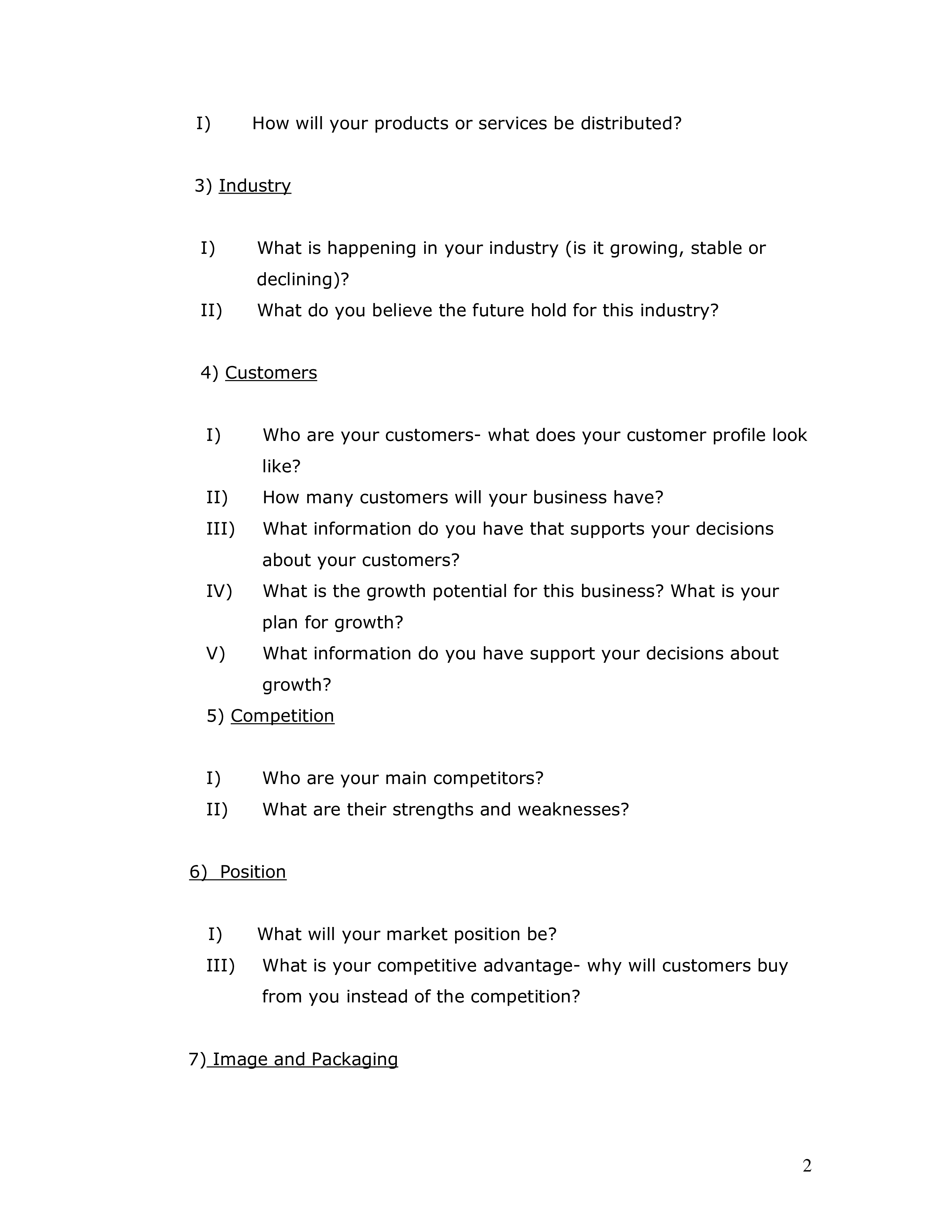 Business Plan Outline | Templates at allbusinesstemplates.com