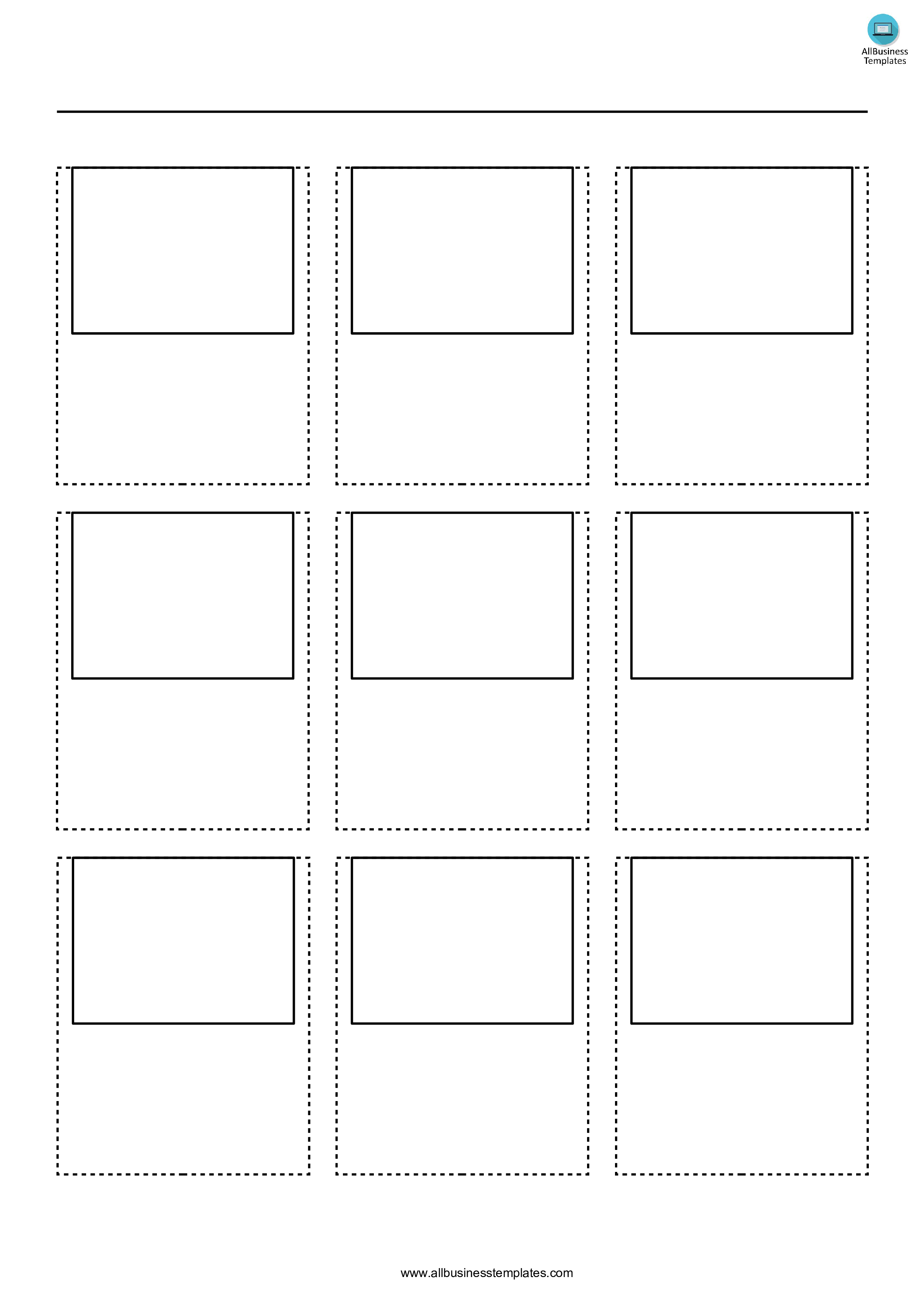 A4 Storyboard 3x3 | Templates at allbusinesstemplates.com