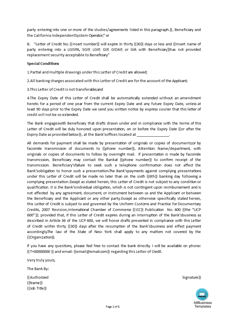 Credit Reference Letter Utility Company | Templates at ...