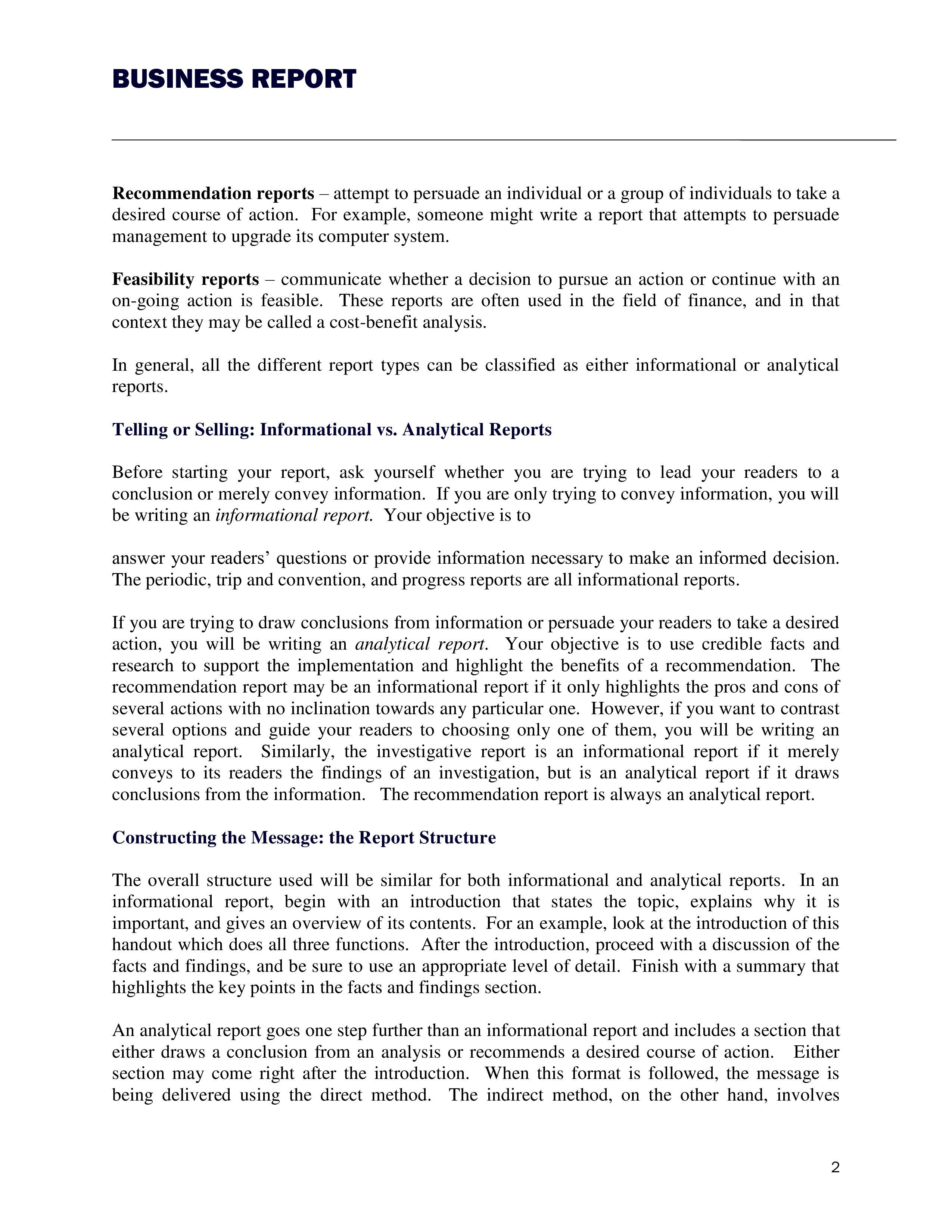 Formal Business Report | Templates at allbusinesstemplates.com