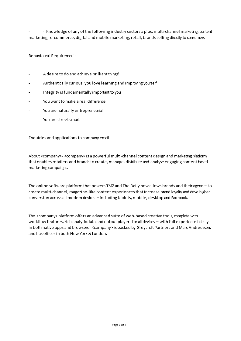 Sales Development Representative Job Description | Templates at ... Sales Development Representative Job Description | Templates at ...